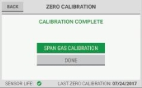 Zero Gas Calibration
